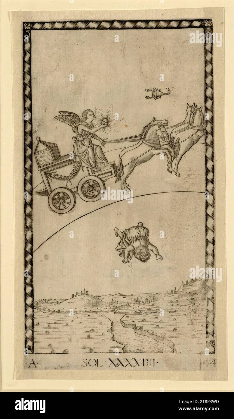 The Sun, E Series Ferrara, Master of Tarocchi, before 1467, print ...