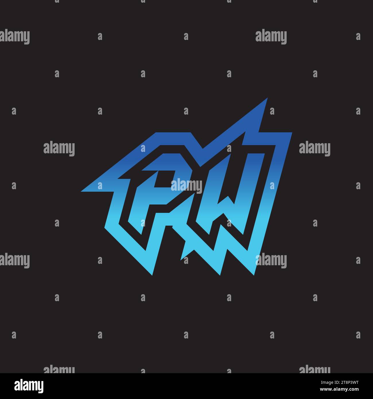 Pw gaming logo Stock Vector Images - Alamy