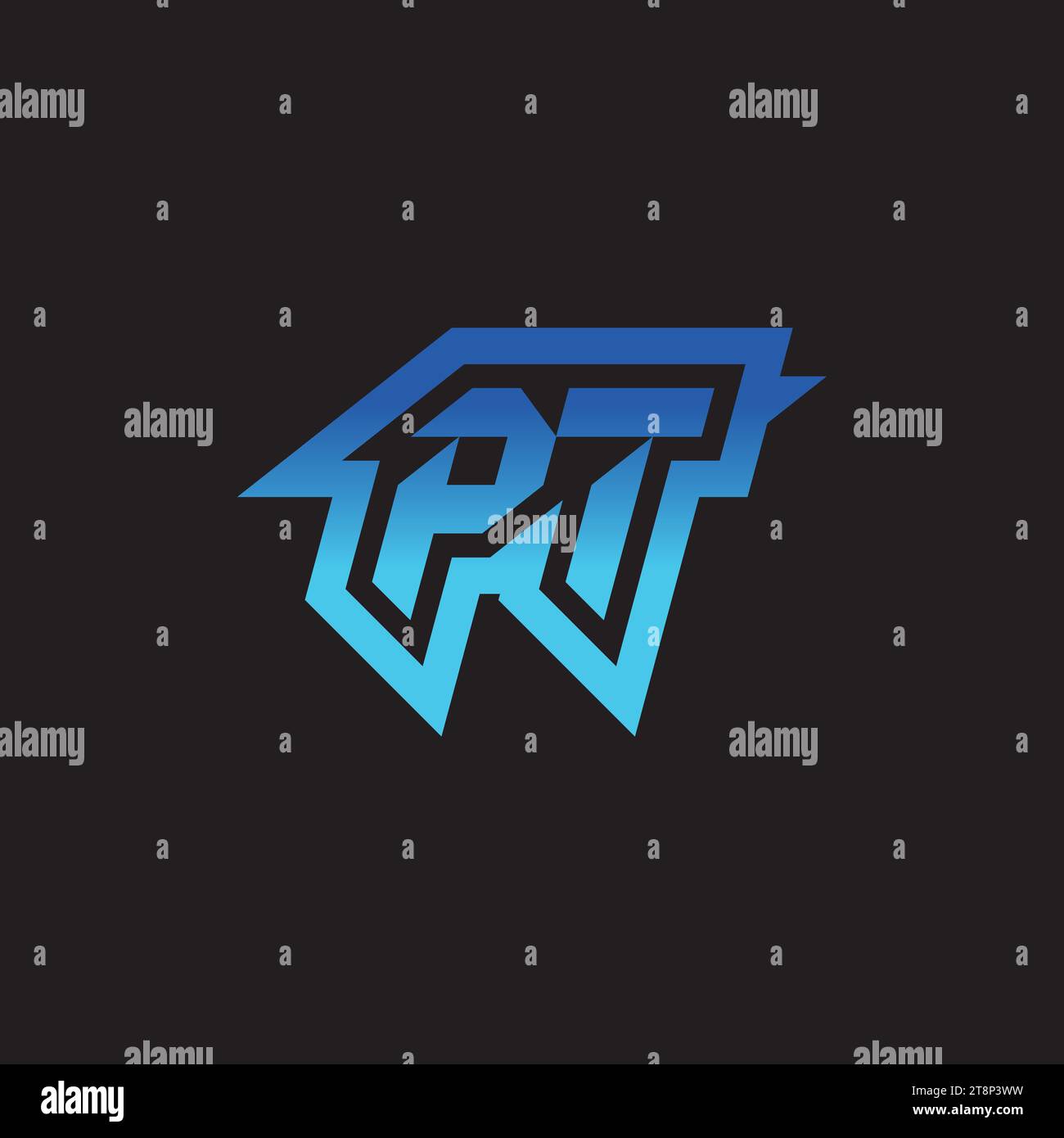 PT initial inspiration logo design esport and gaming clan ideas Stock ...