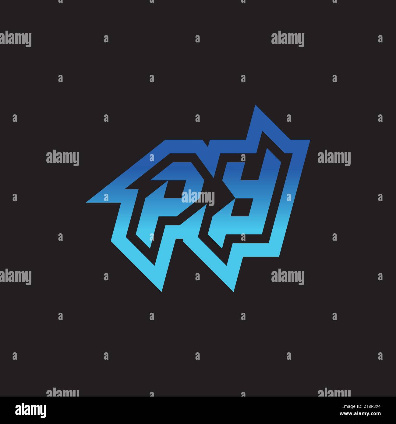 PY initial inspiration logo design esport and gaming clan ideas Stock ...