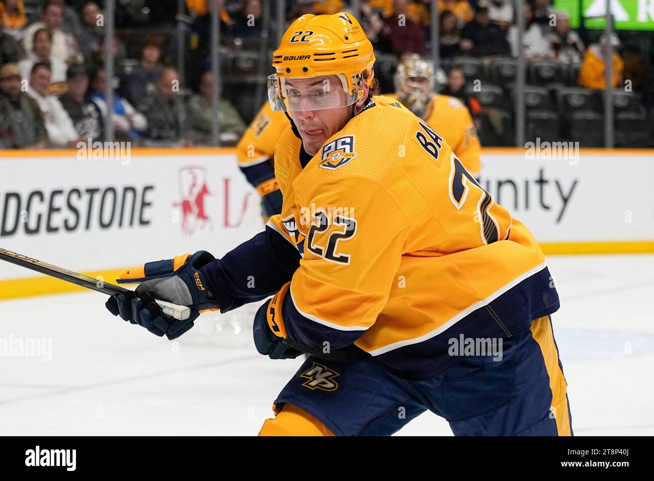 Nashville Predators defenseman Tyson Barrie (22) plays against the ...