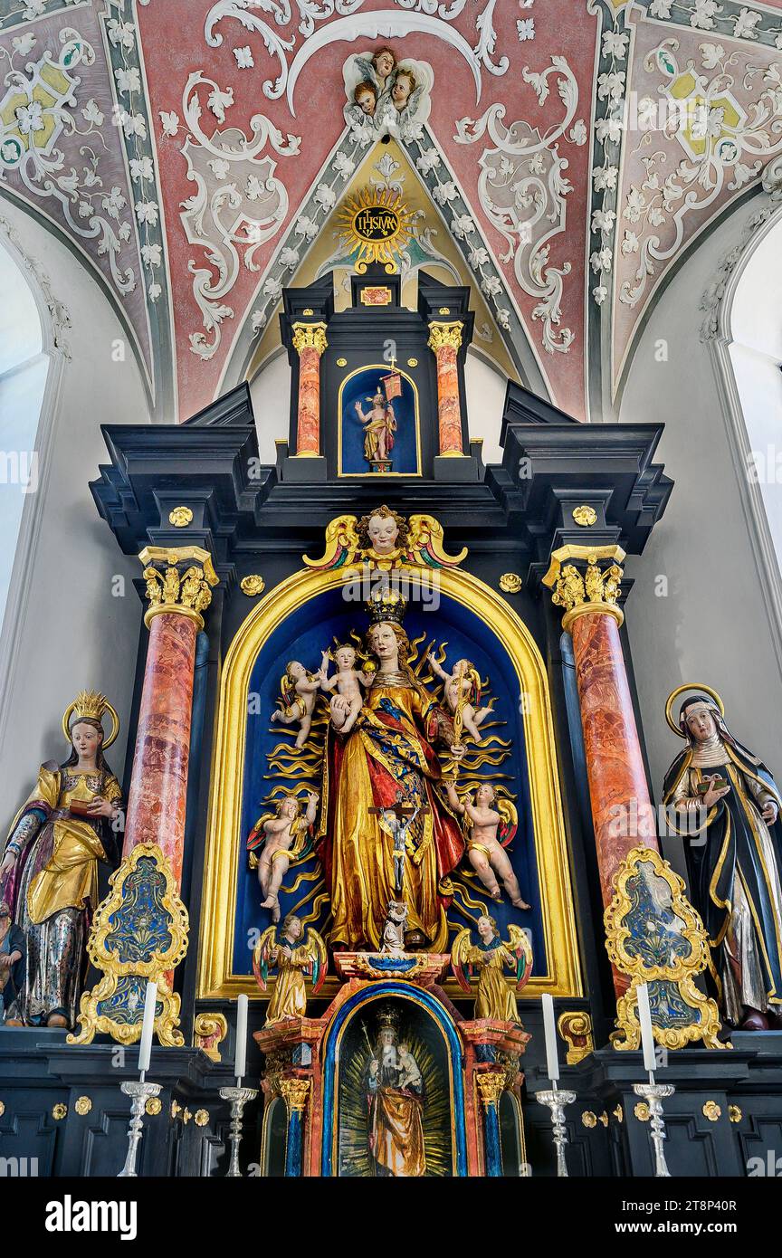 Altar with statue of the Virgin Mary, Chapel of Our Lady, Chapel for ...