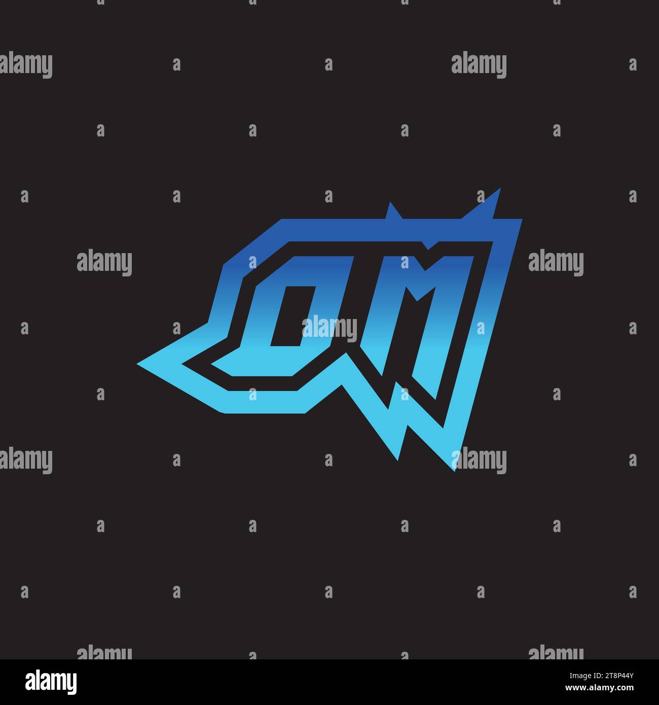 OM initial inspiration logo design esport and gaming clan ideas Stock ...