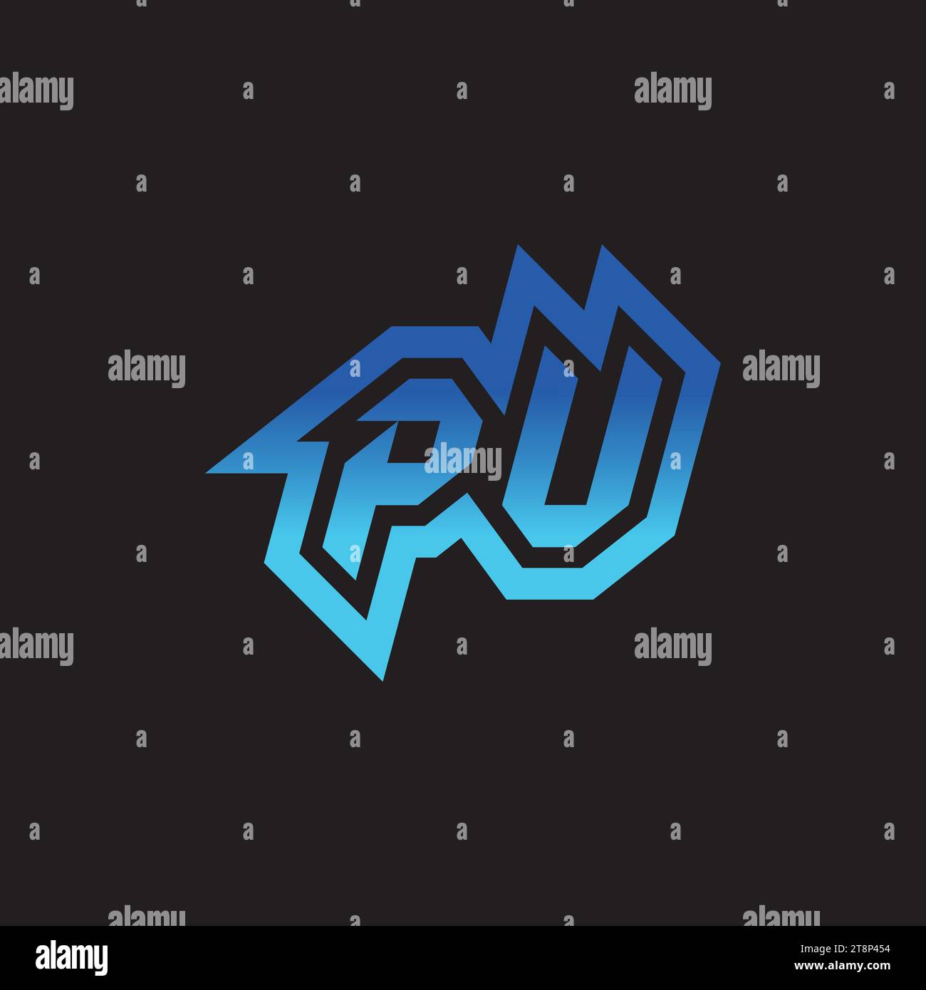 PV initial inspiration logo design esport and gaming clan ideas Stock ...