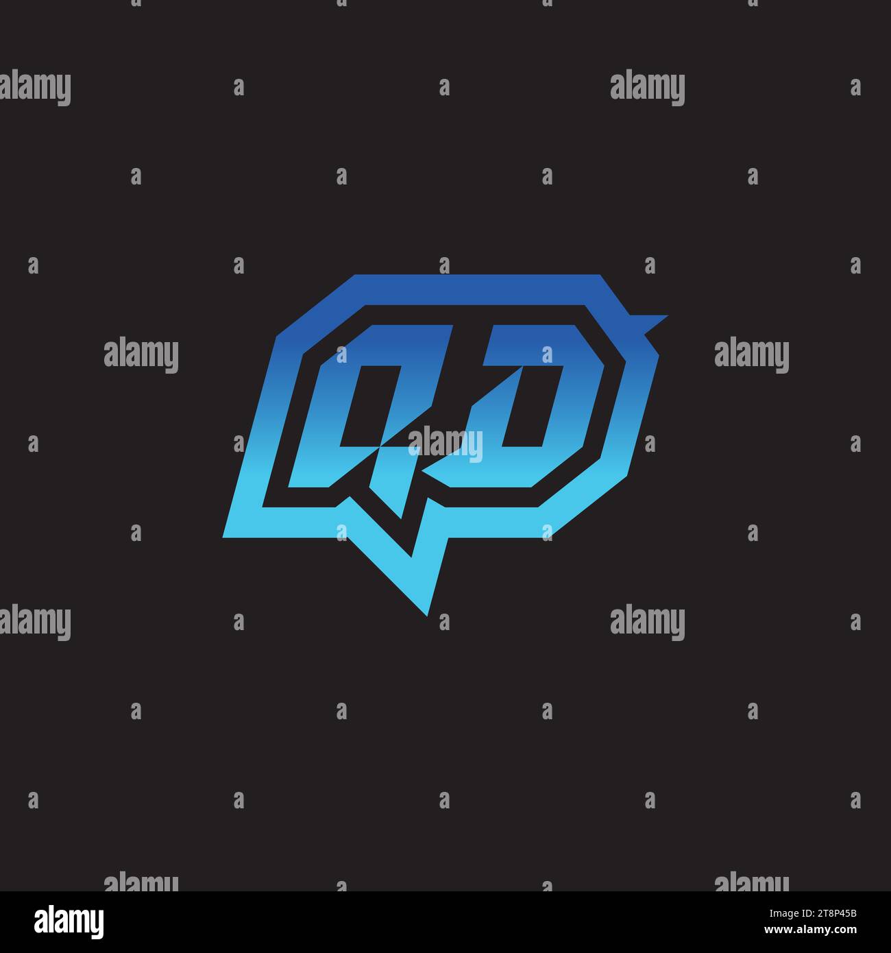 QD initial inspiration logo design esport and gaming clan ideas Stock ...