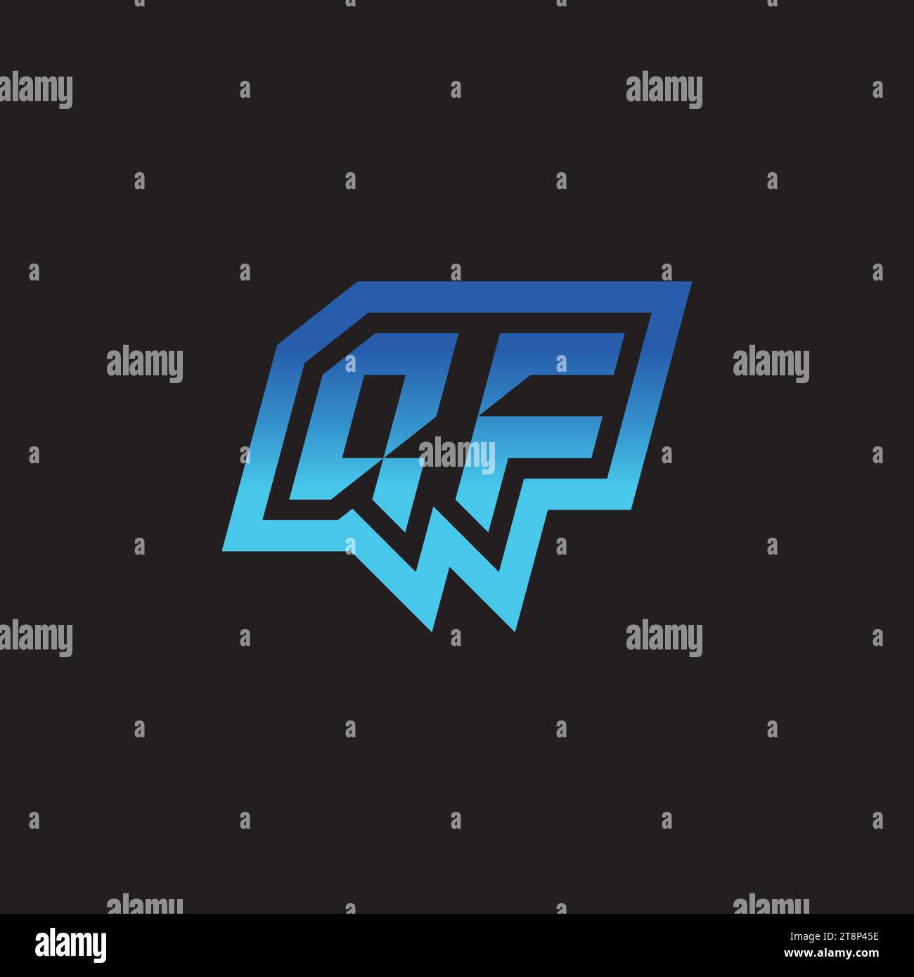 Qf gaming logo hi-res stock photography and images - Alamy