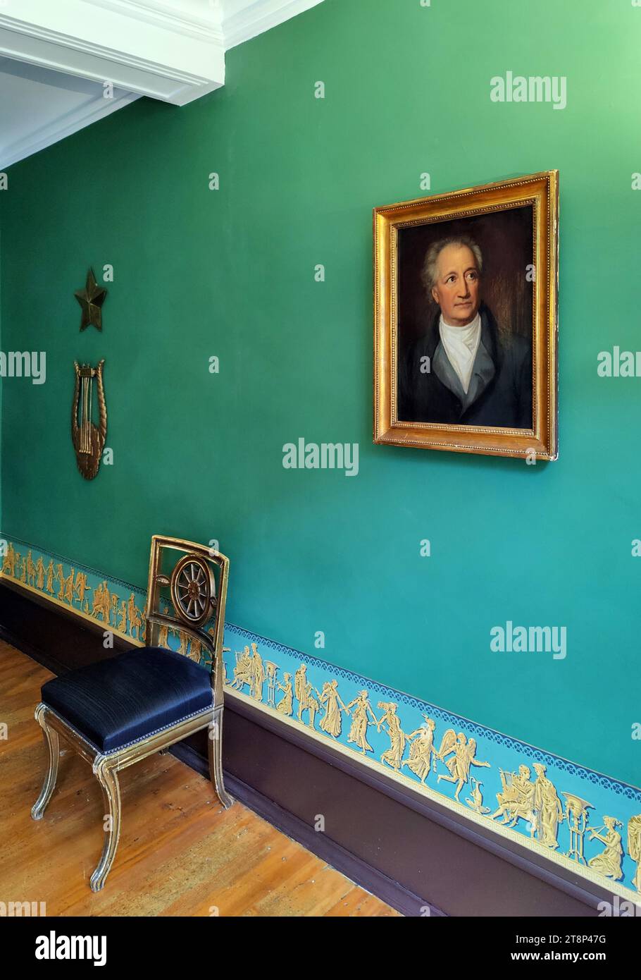 Goethe House, so-called Birth Room with portrait, poet's memorial ...