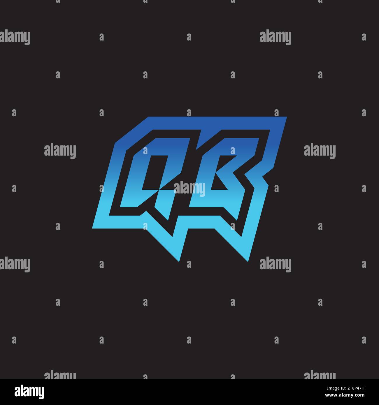 Qb gaming logo hi-res stock photography and images - Alamy
