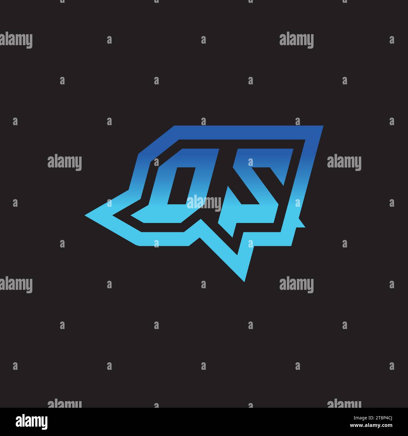 OS initial inspiration logo design esport and gaming clan ideas Stock ...