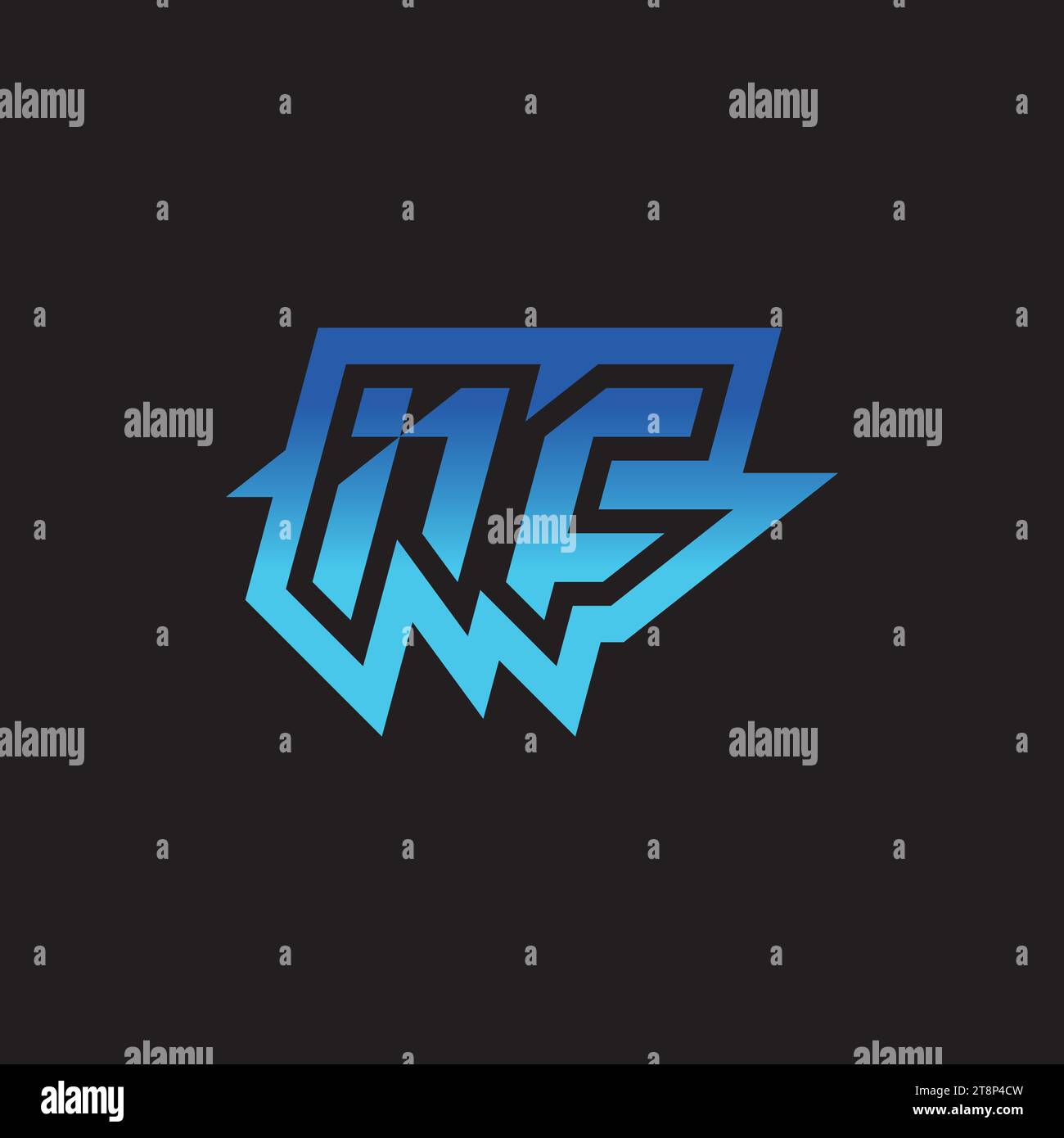 Nc minimal logo design Stock Vector Images - Alamy