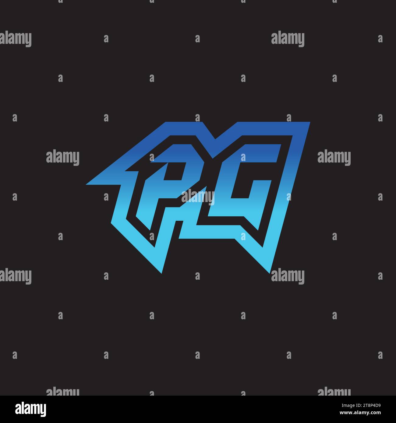 PG initial inspiration logo design esport and gaming clan ideas Stock ...