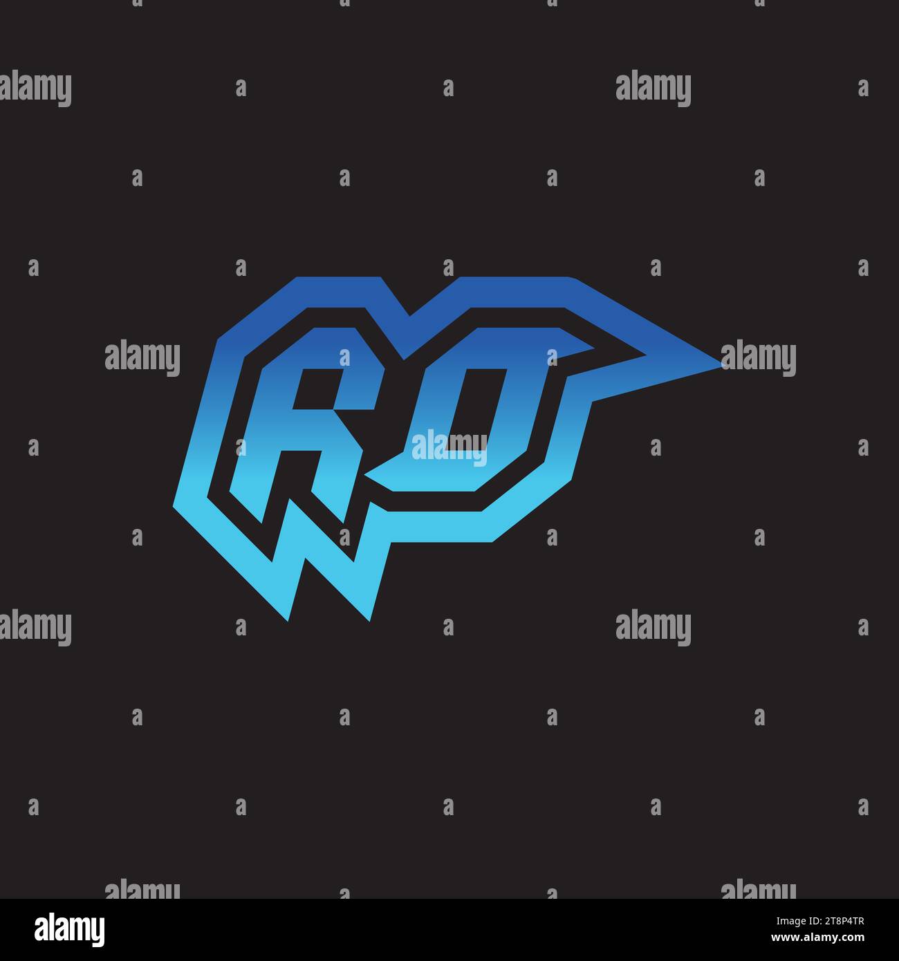 RO initial inspiration logo design esport and gaming clan ideas Stock ...