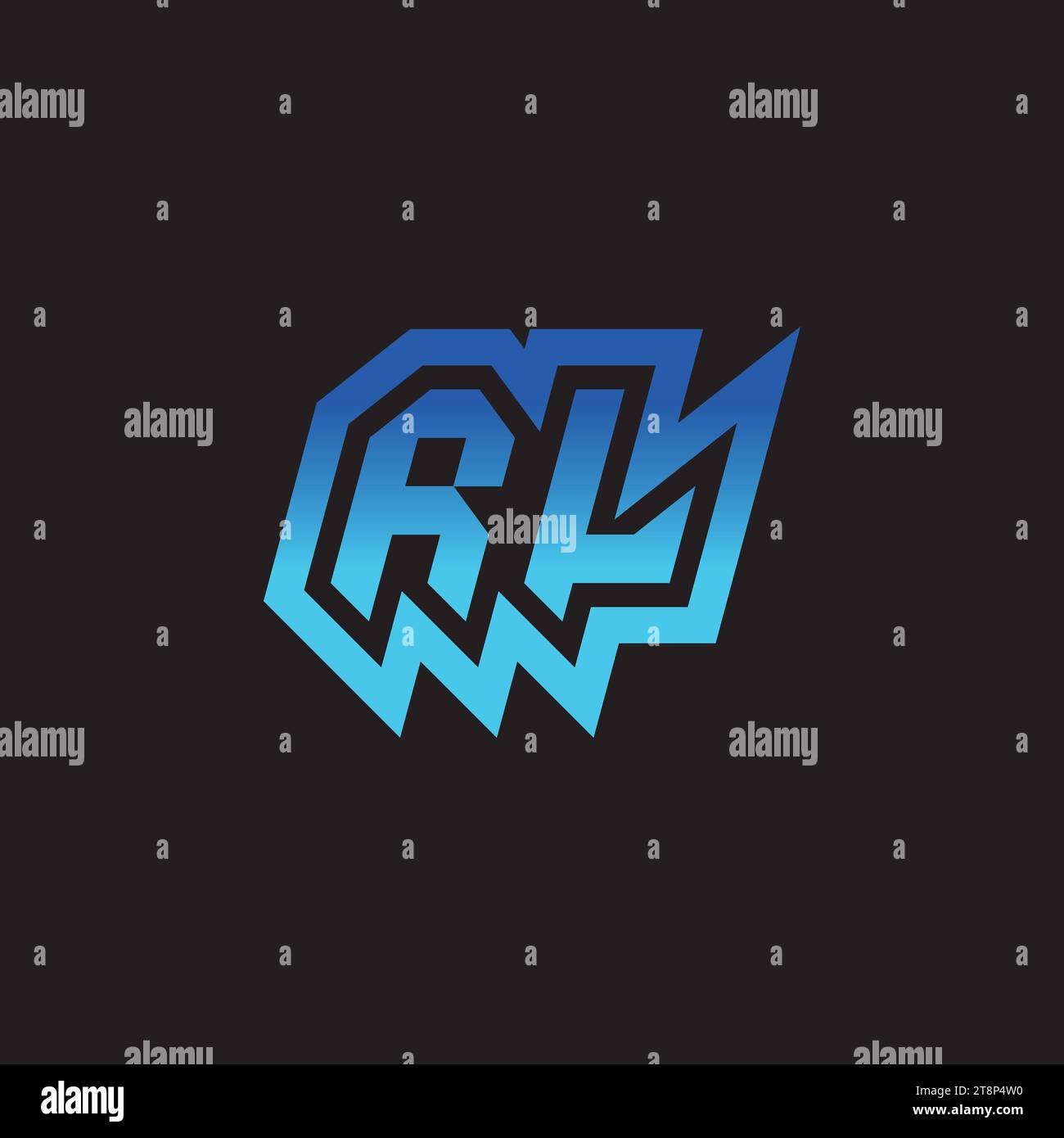 RL initial inspiration logo design esport and gaming clan ideas Stock ...