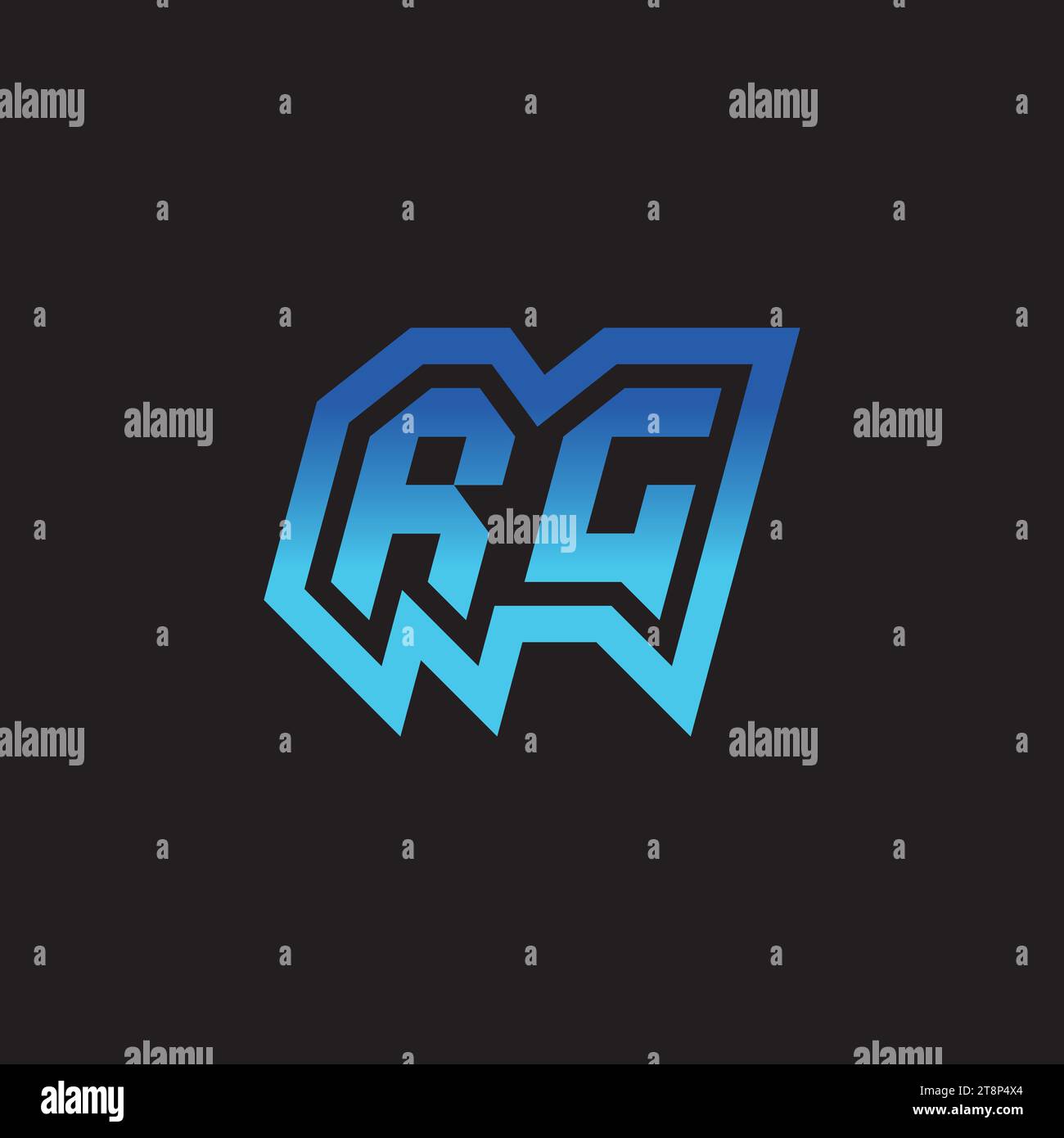 RG initial inspiration logo design esport and gaming clan ideas Stock ...