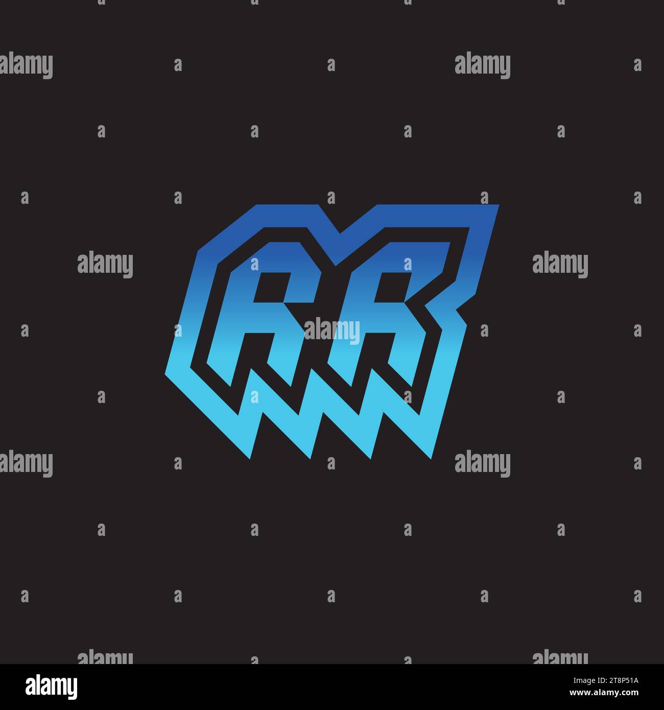 RR initial inspiration logo design esport and gaming clan ideas Stock ...