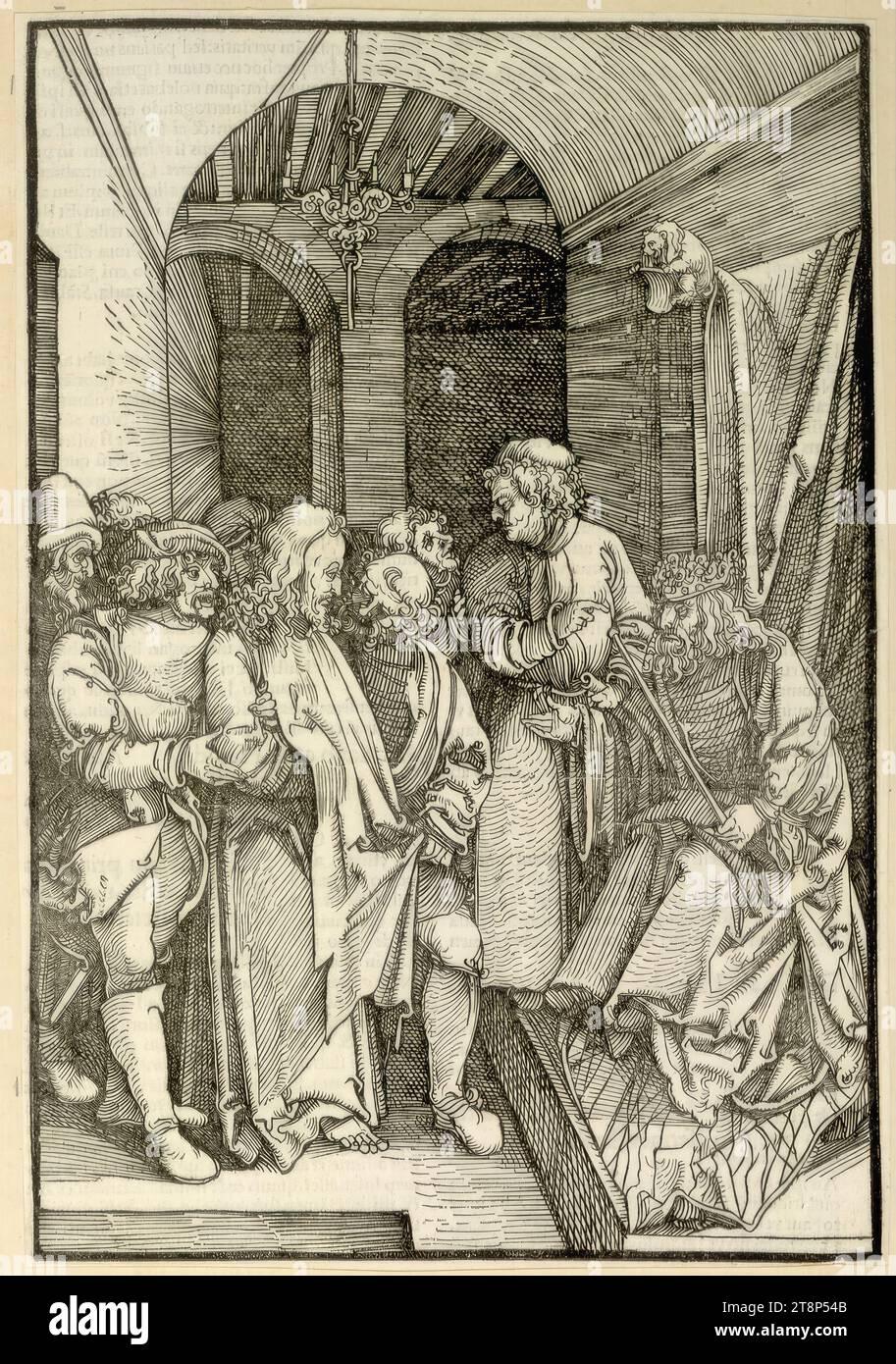 Christ before Herod, Ulrich Pinder, Speculum passionis, Nuremberg 1507 ...