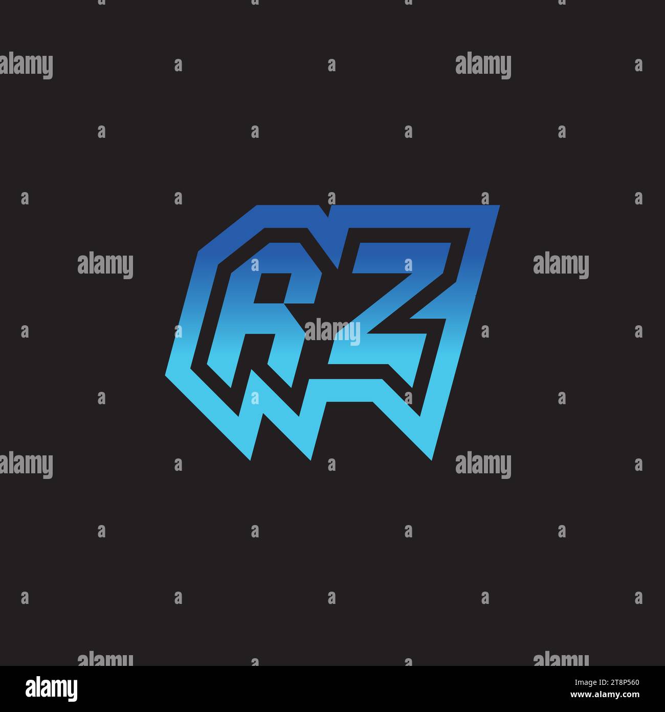 RZ initial inspiration logo design esport and gaming clan ideas Stock ...