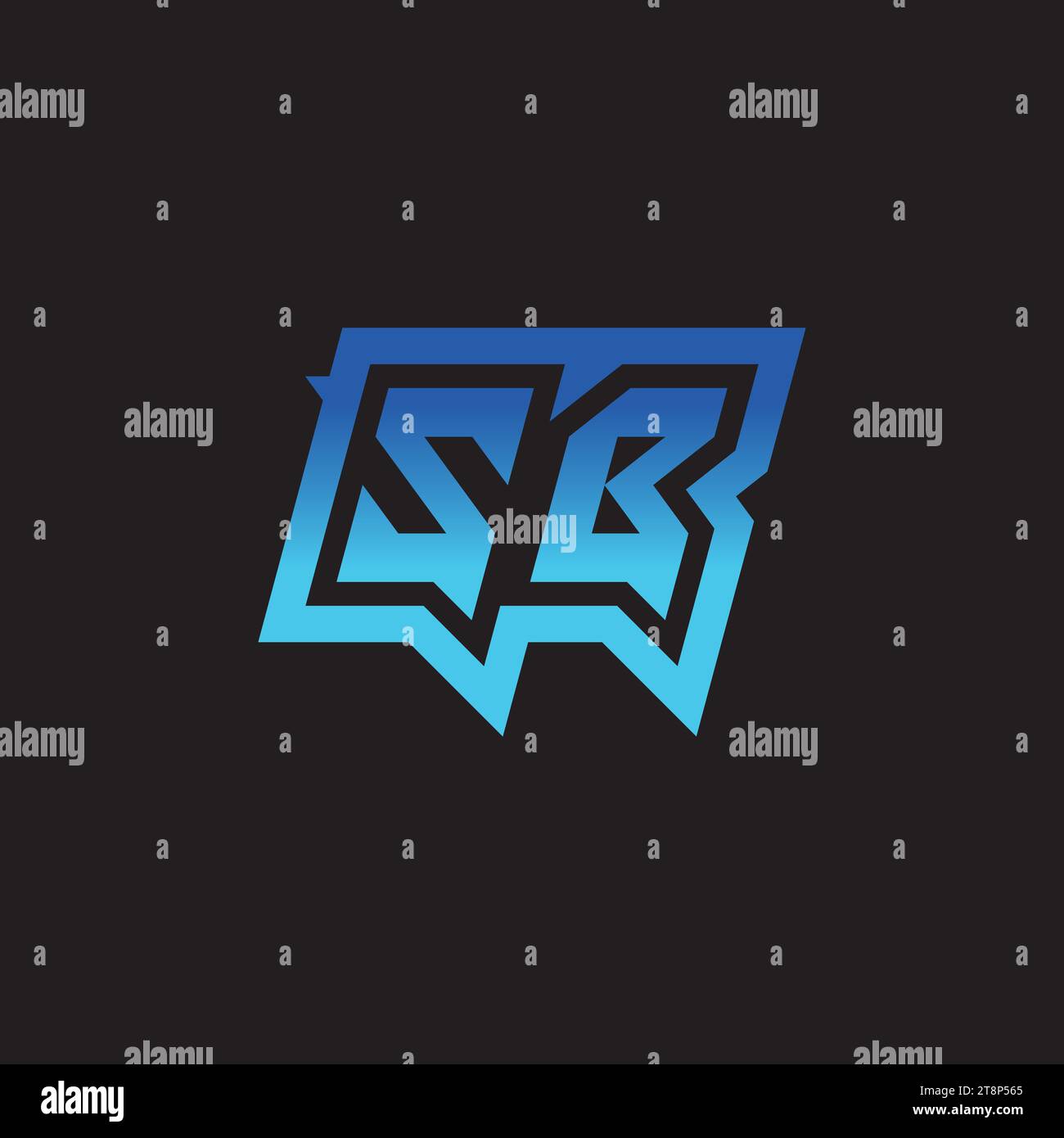 SB initial inspiration logo design esport and gaming clan ideas Stock ...