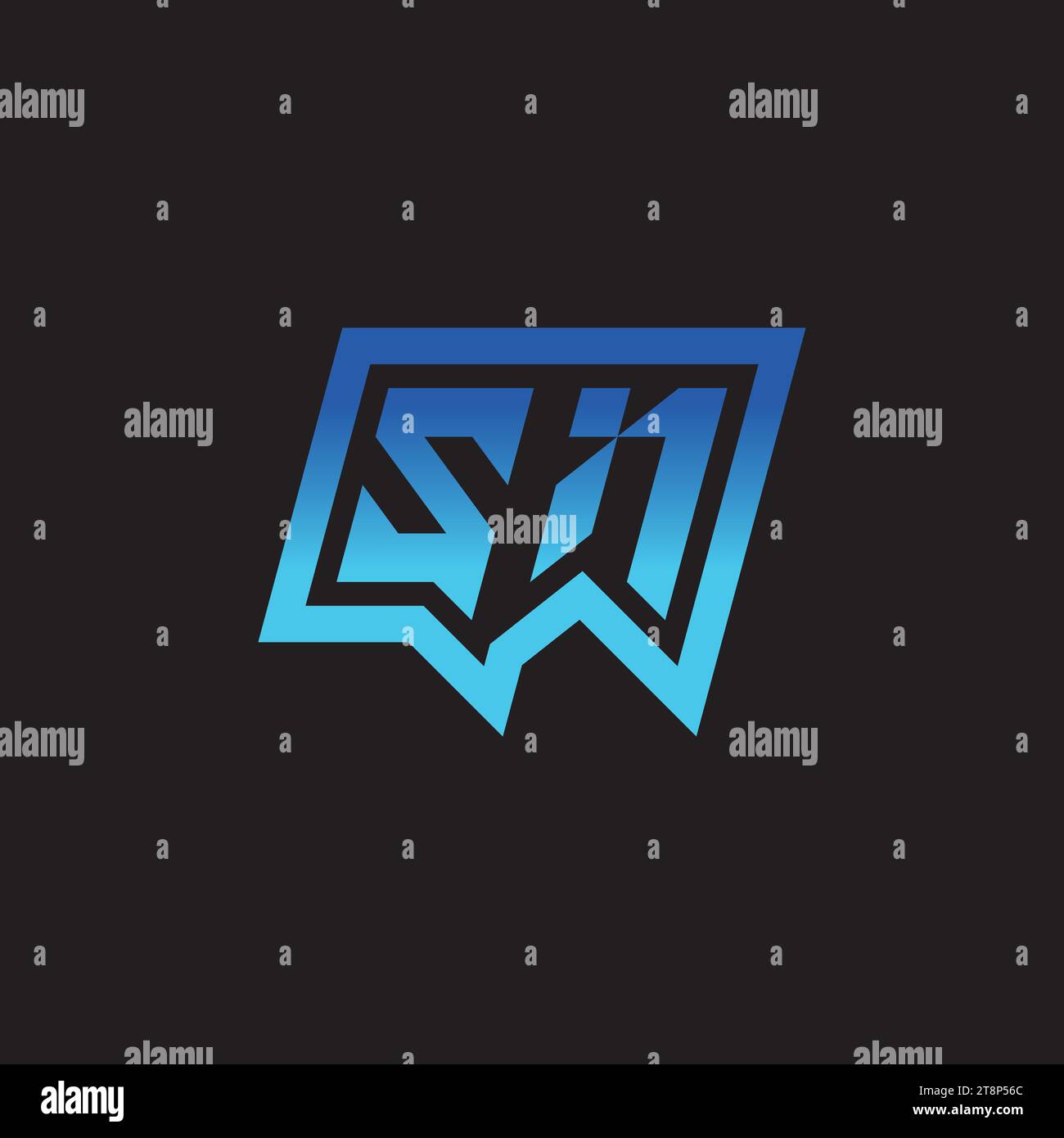 SN initial inspiration logo design esport and gaming clan ideas Stock ...