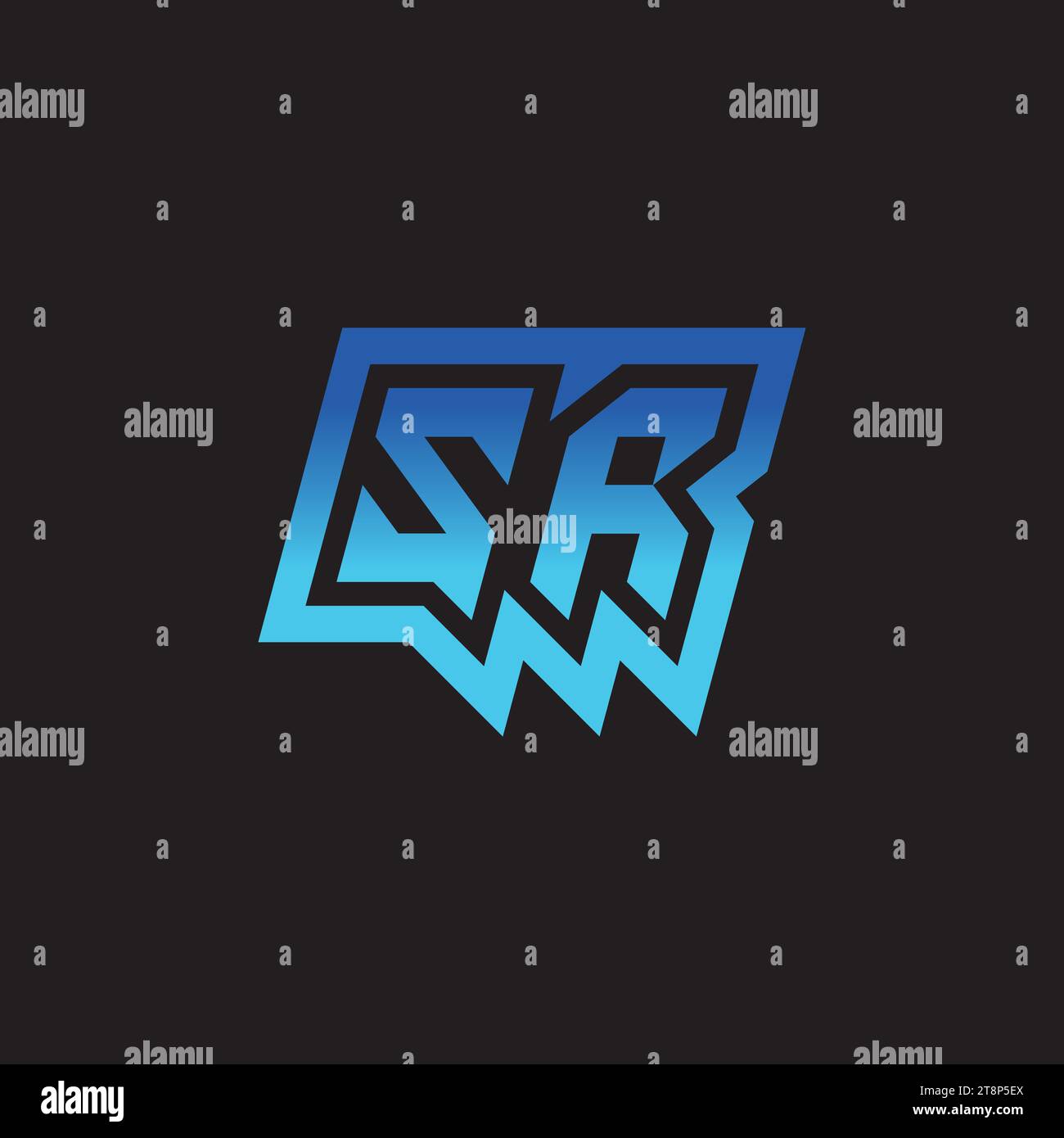 SR initial inspiration logo design esport and gaming clan ideas Stock ...