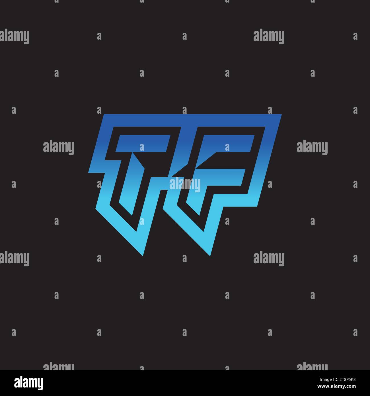 TF initial inspiration logo design esport and gaming clan ideas Stock ...