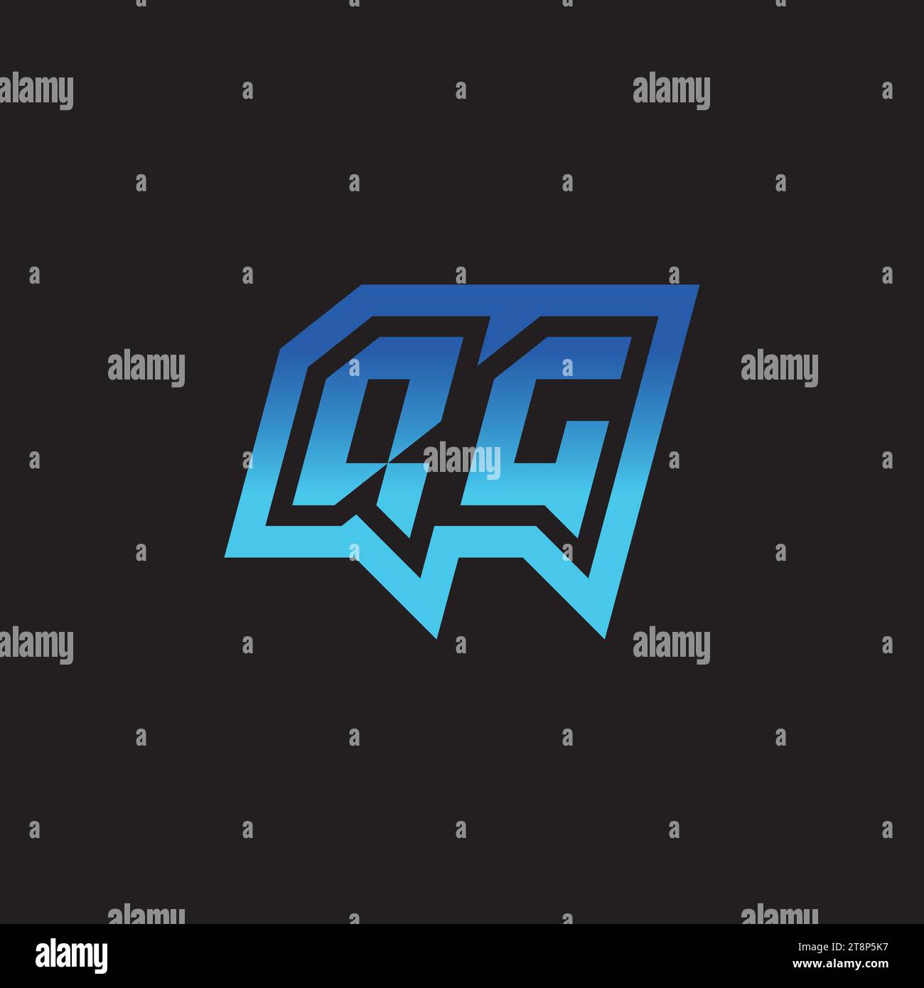 QG initial inspiration logo design esport and gaming clan ideas Stock ...