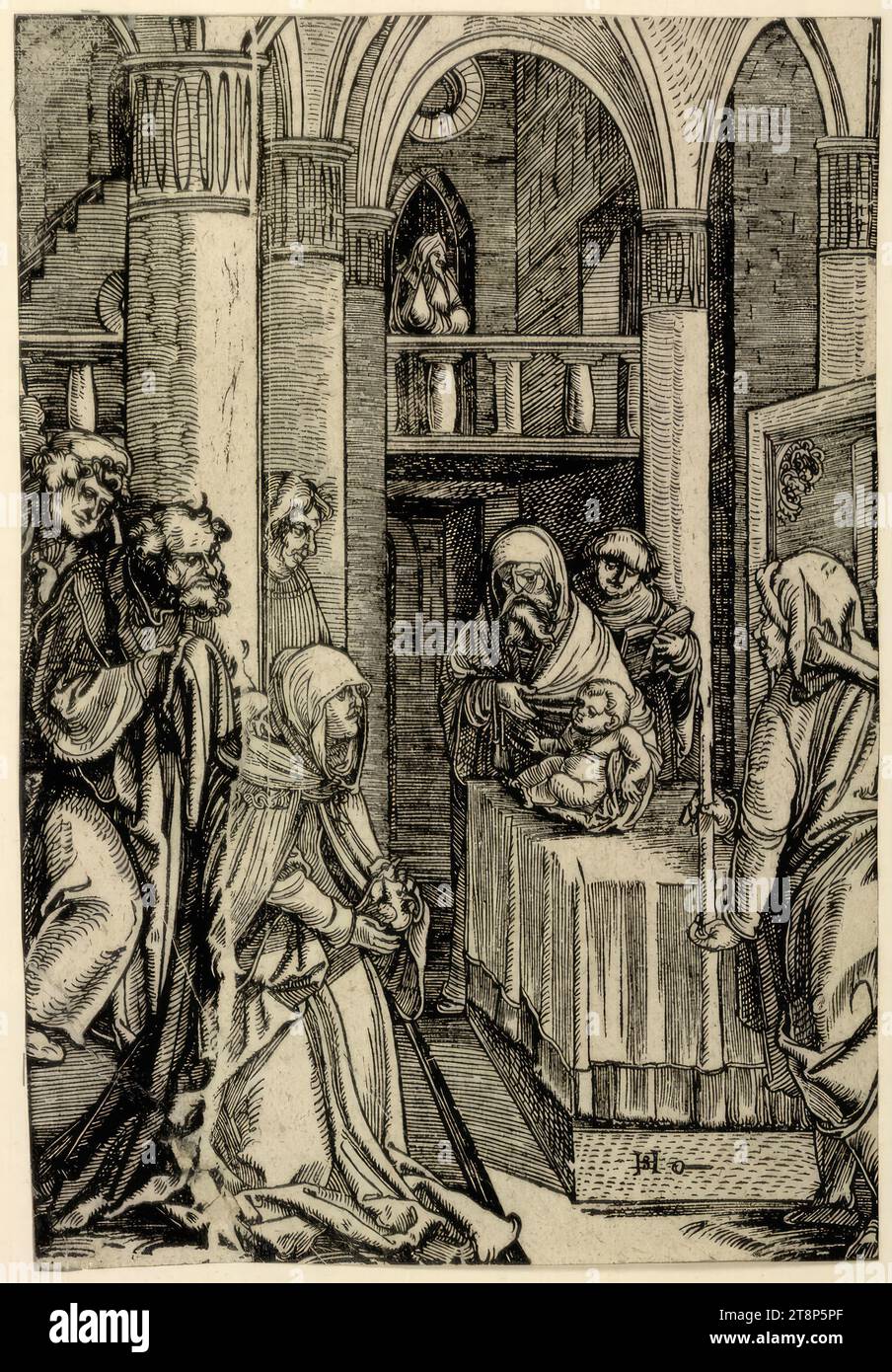 The offering in the temple, from a cycle on the life of Christ and his ...