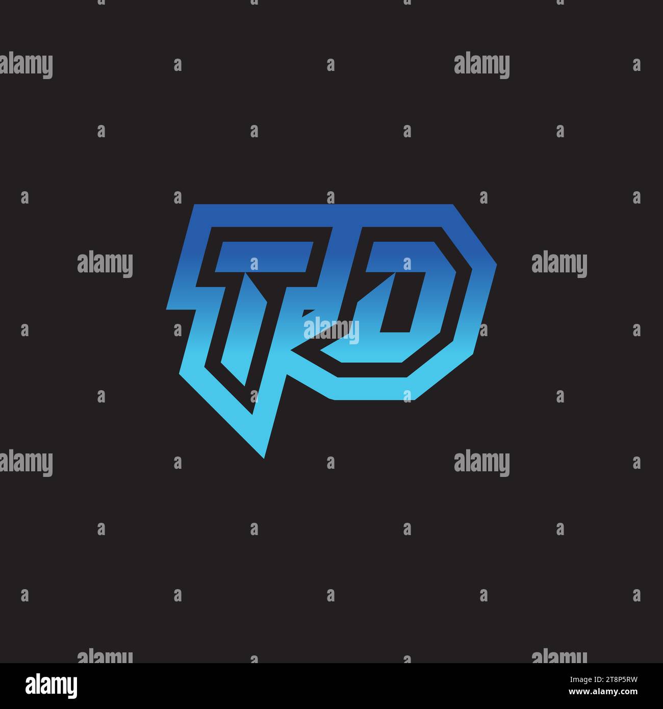 TD initial inspiration logo design esport and gaming clan ideas Stock ...