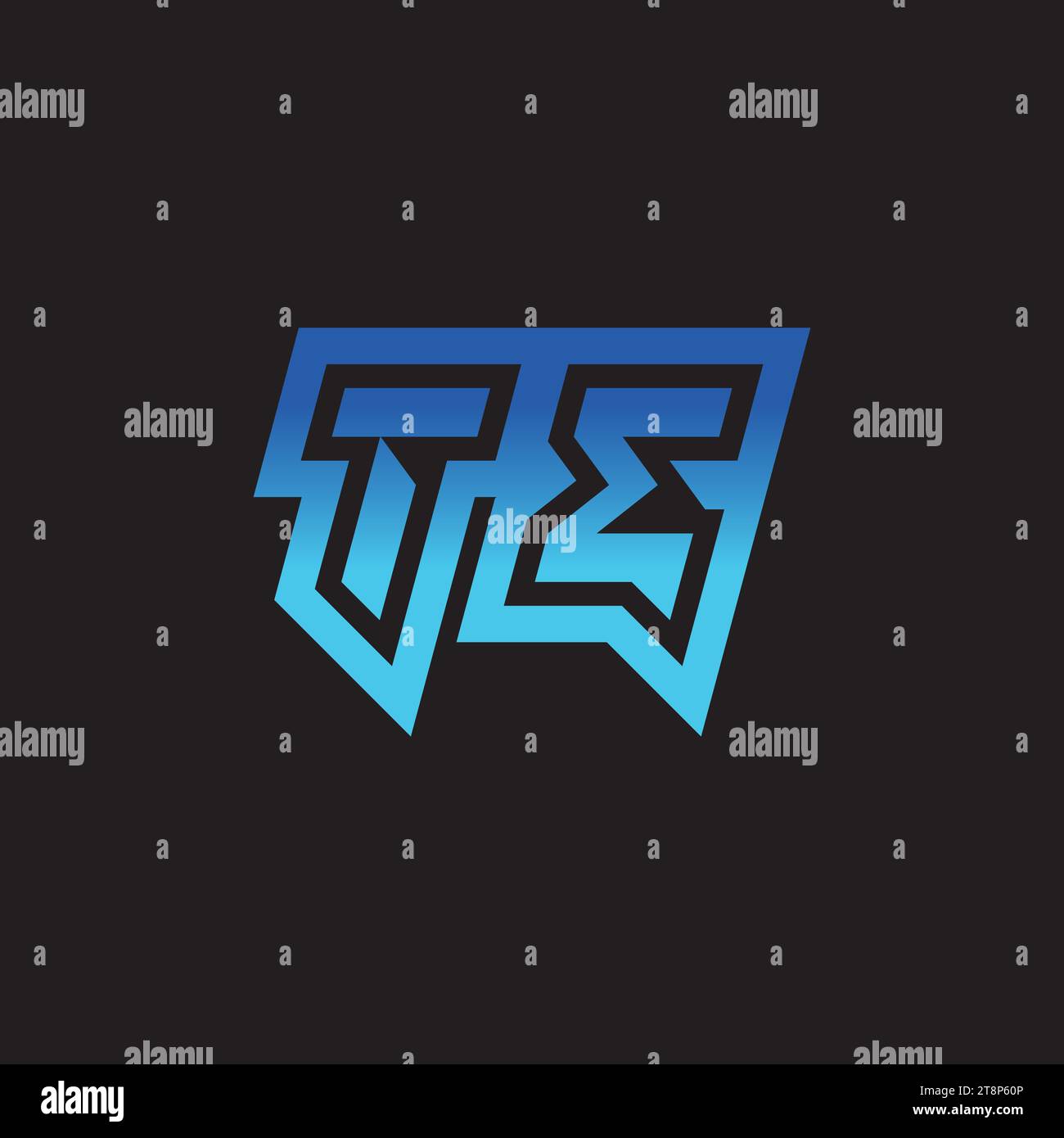 TE initial inspiration logo design esport and gaming clan ideas Stock ...