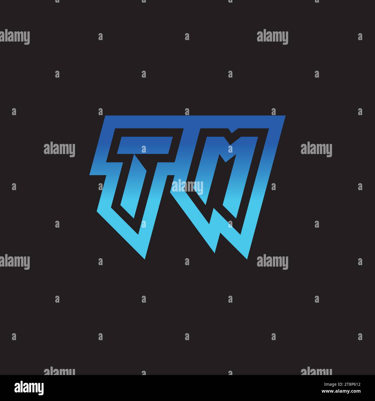 TM initial inspiration logo design esport and gaming clan ideas Stock ...