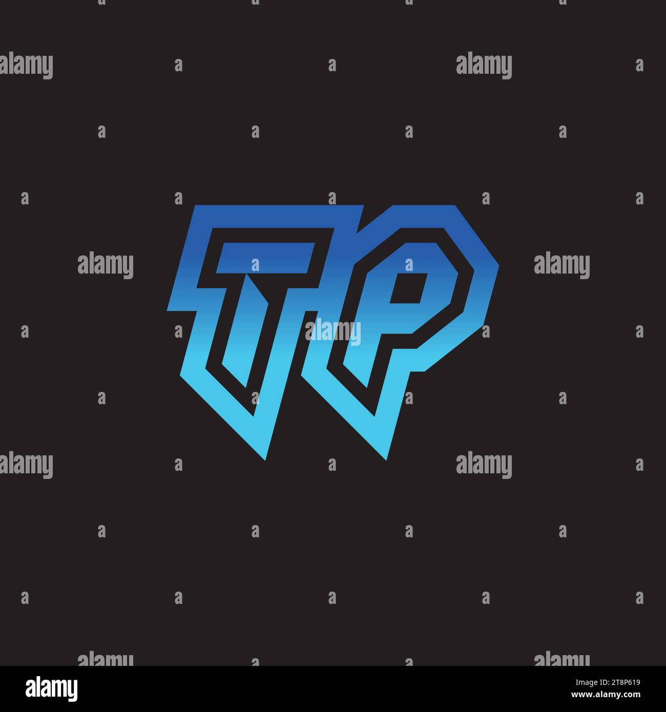 TP initial inspiration logo design esport and gaming clan ideas Stock ...