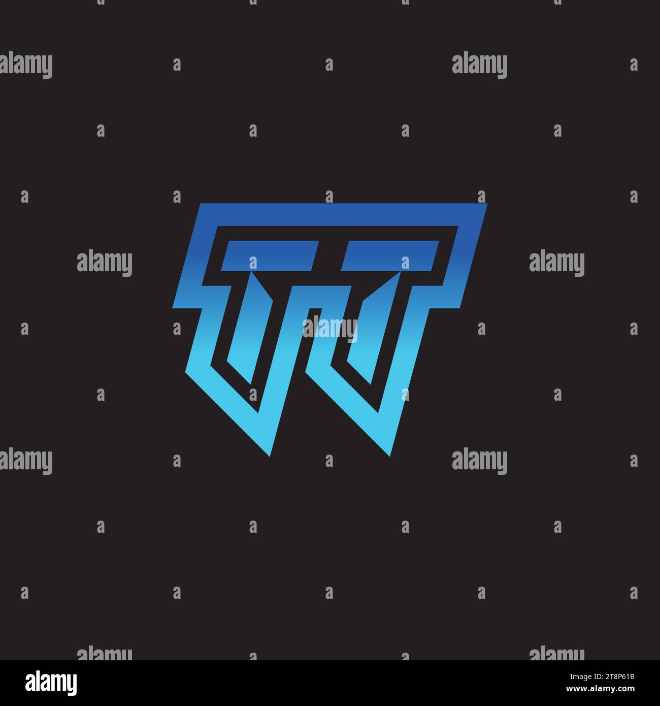 TT initial inspiration logo design esport and gaming clan ideas Stock ...