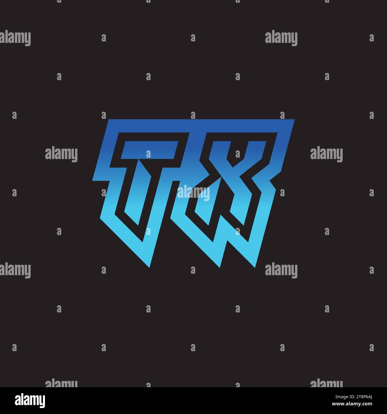 TX initial inspiration logo design esport and gaming clan ideas Stock ...