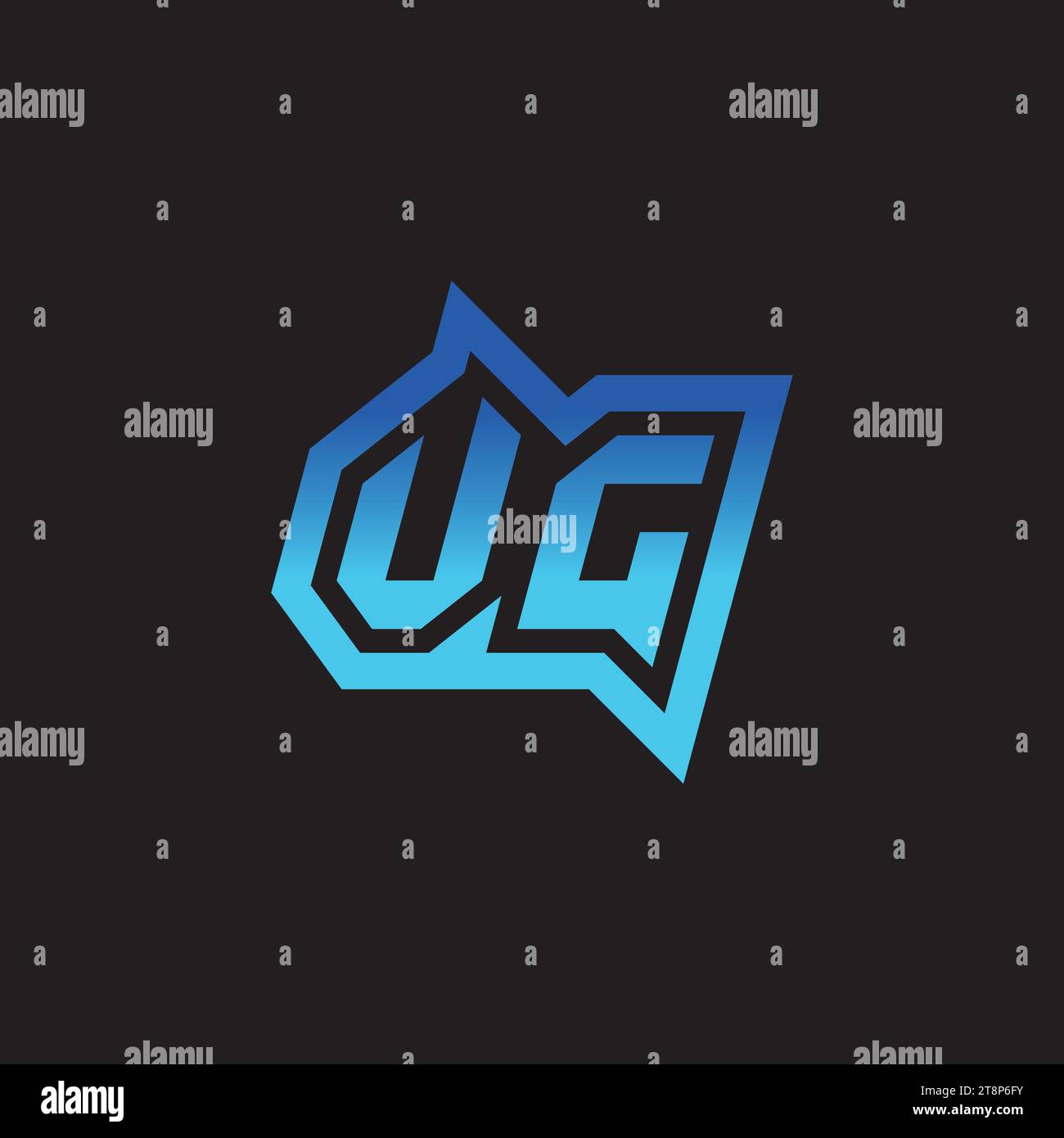 VG initial inspiration logo design esport and gaming clan ideas Stock ...