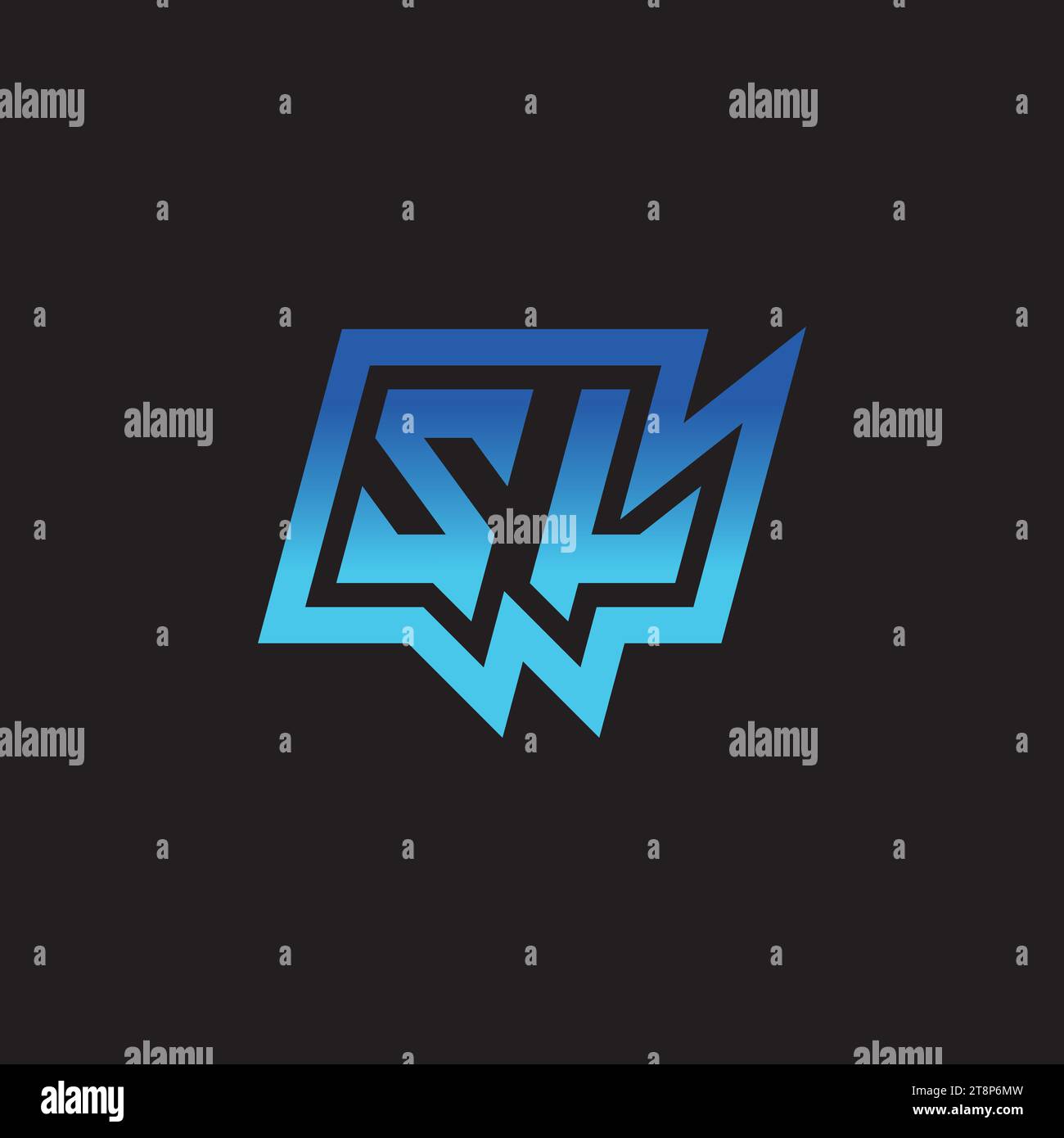 SL initial inspiration logo design esport and gaming clan ideas Stock ...