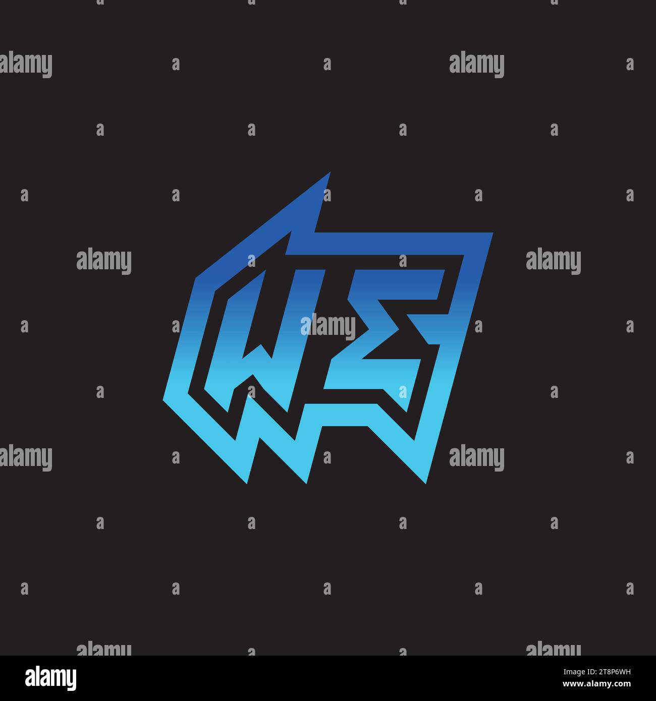 WE initial inspiration logo design esport and gaming clan ideas Stock ...