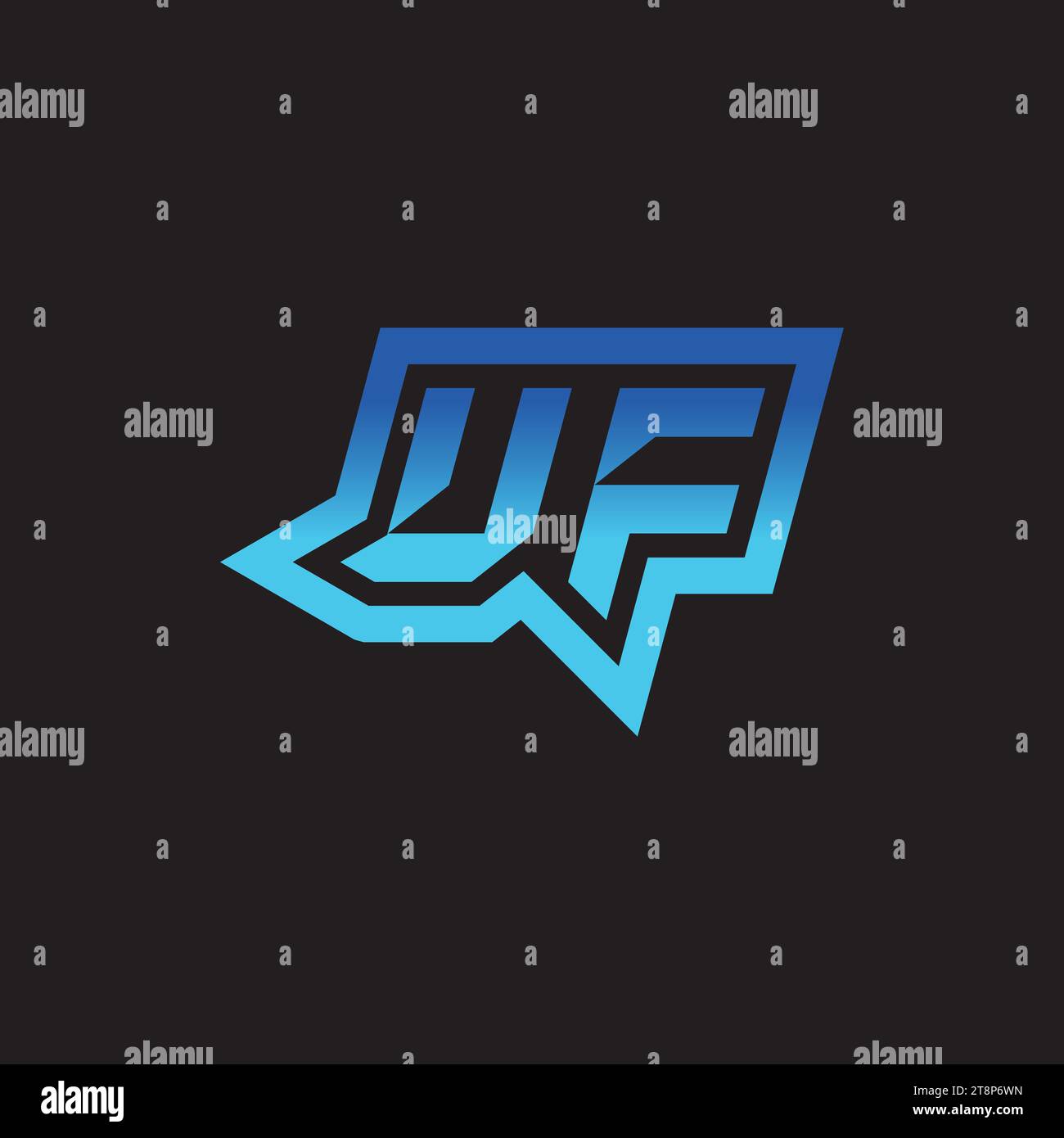 UF initial inspiration logo design esport and gaming clan ideas Stock ...