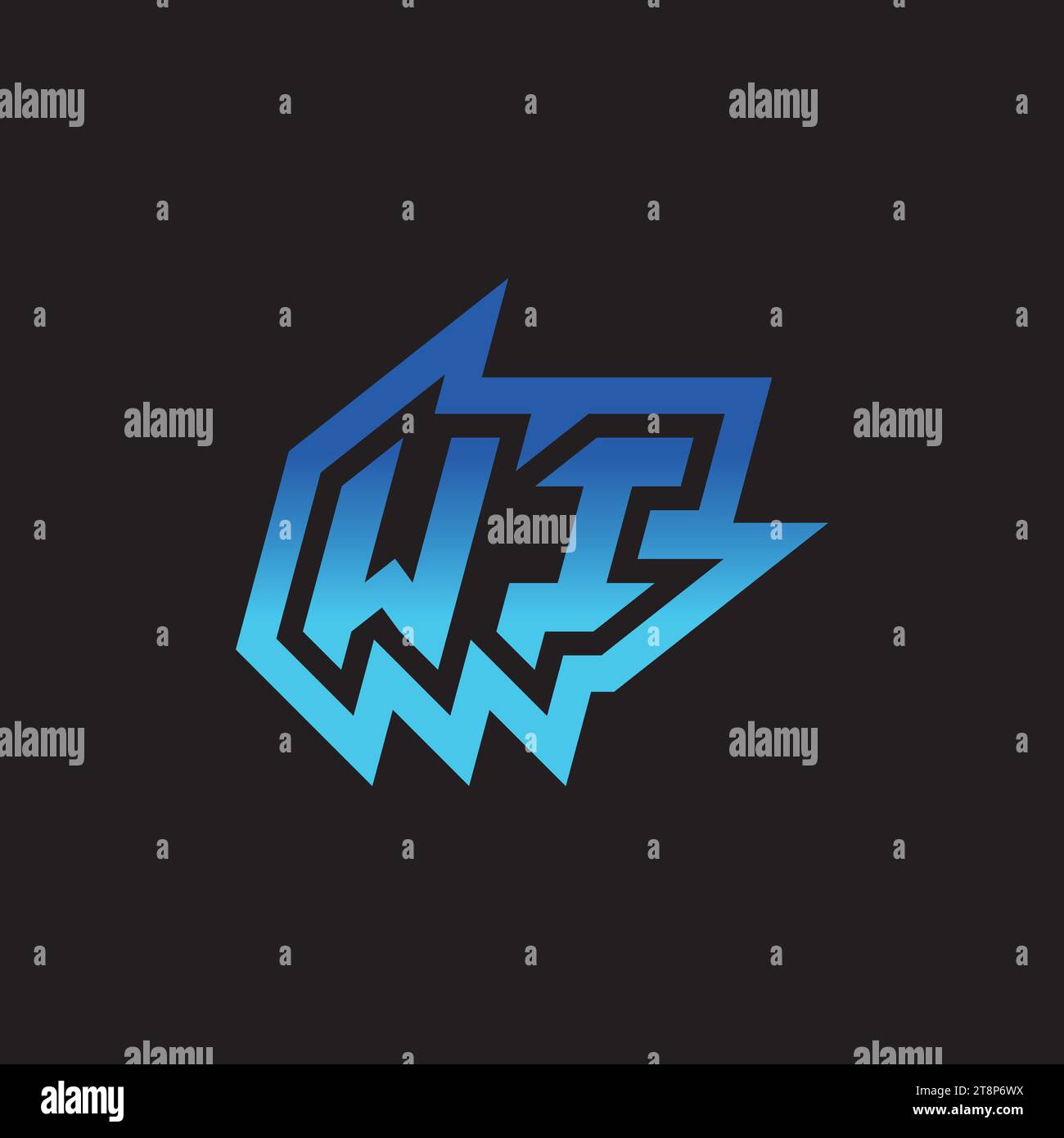 Wi logo design Stock Vector Images - Alamy