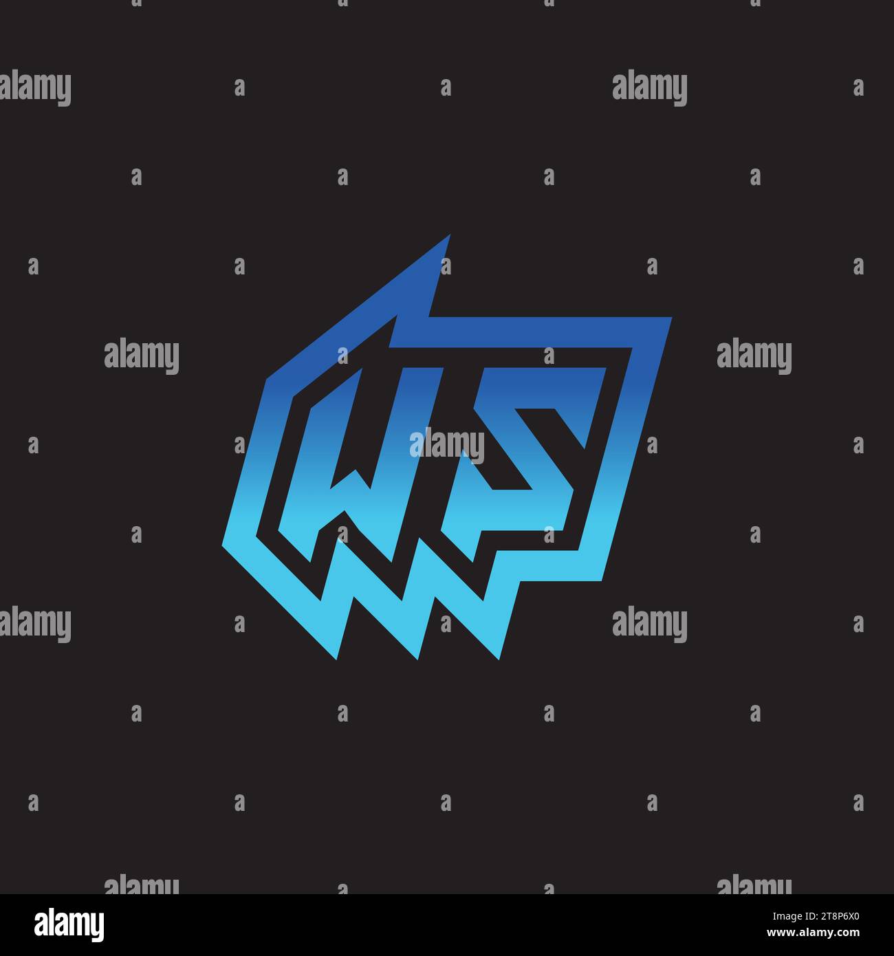 WS initial inspiration logo design esport and gaming clan ideas Stock ...
