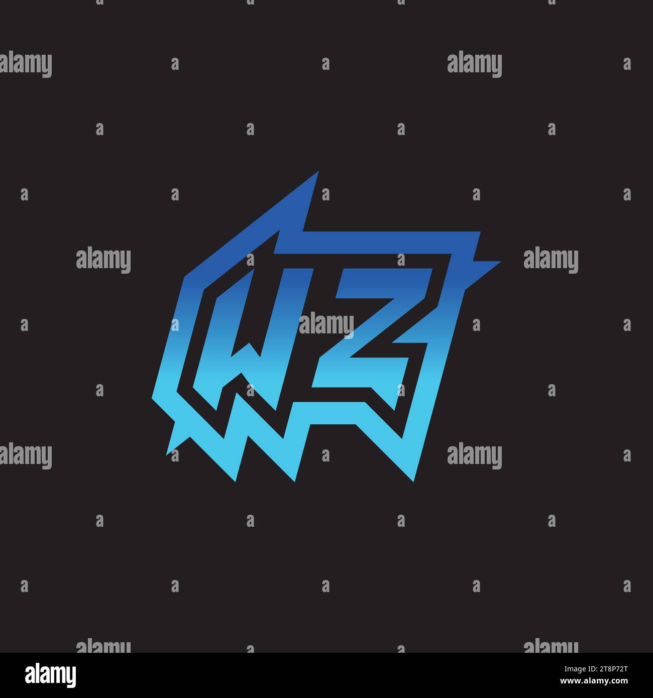 WZ initial inspiration logo design esport and gaming clan ideas Stock ...