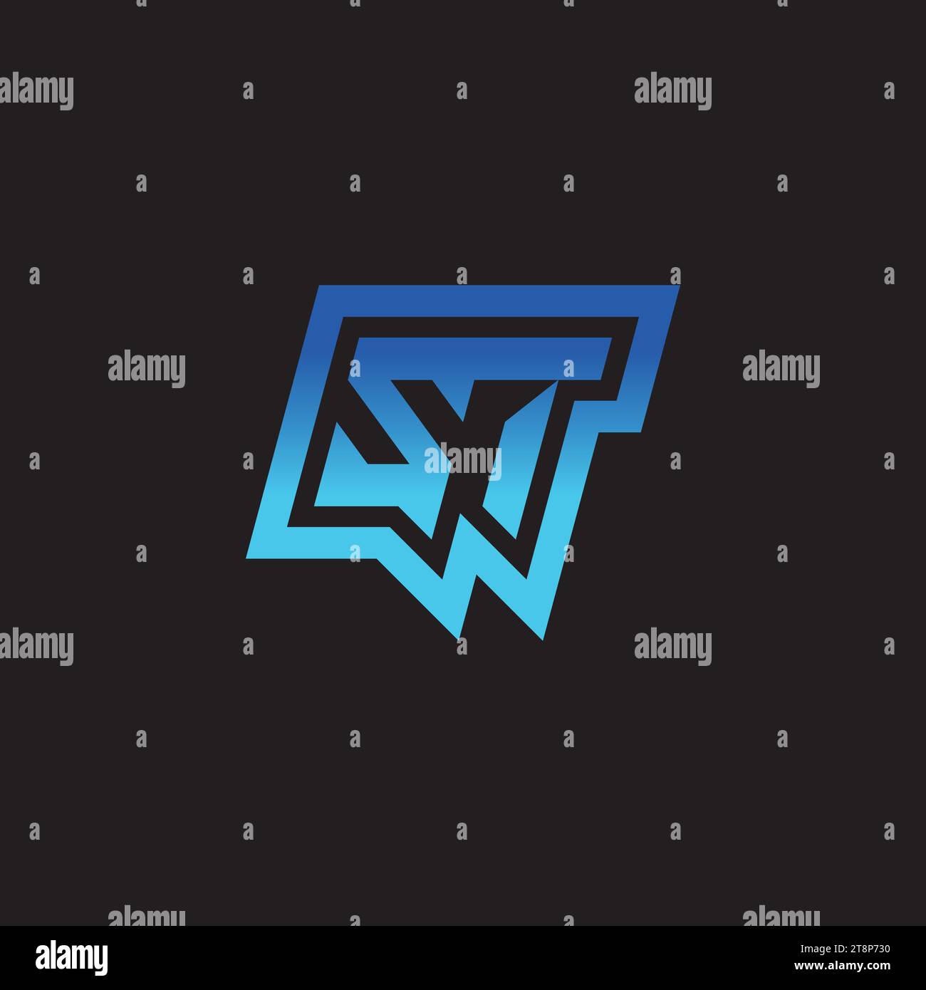 ST initial inspiration logo design esport and gaming clan ideas Stock ...