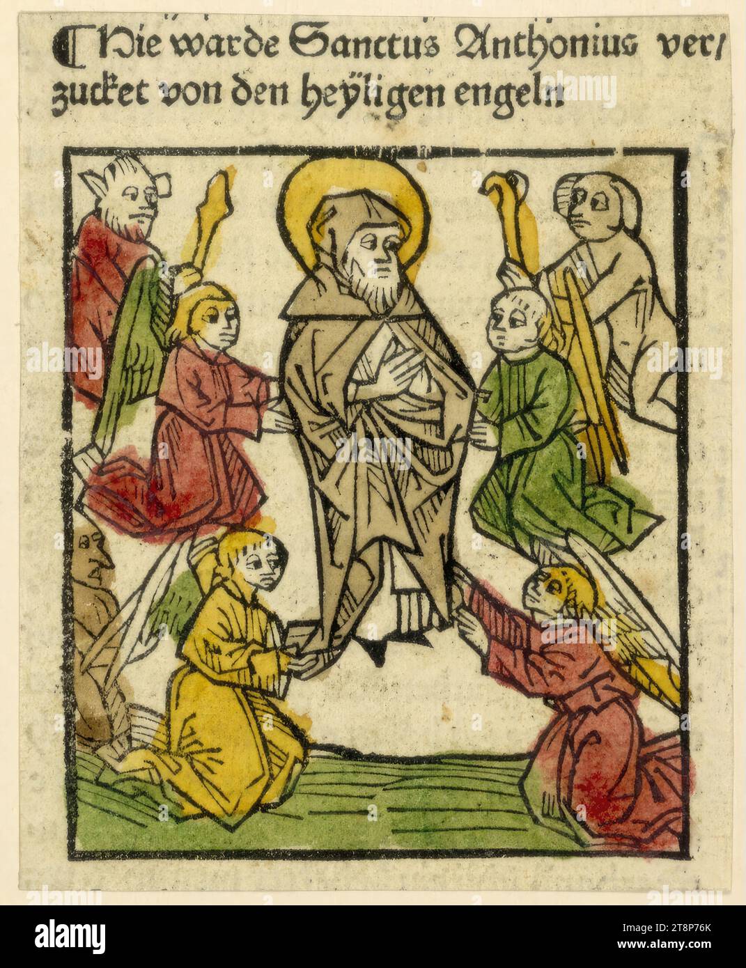 The rapture of Saint Anthony, illustration to 'Life of the Holy Elders ...