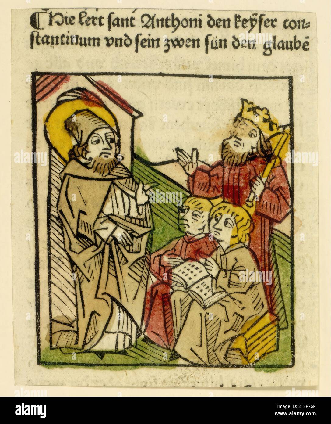 Saint Anthony converts Emperor Constantine, illustration to 'Life of ...