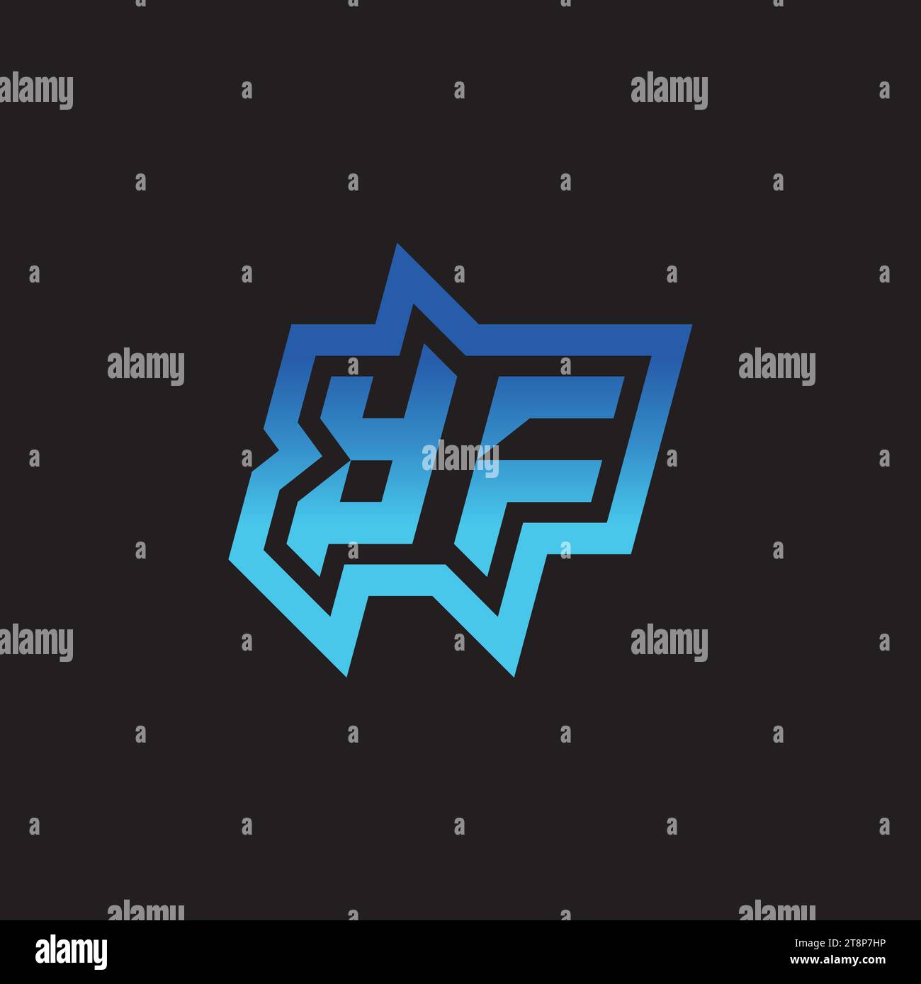 YF initial inspiration logo design esport and gaming clan ideas Stock ...