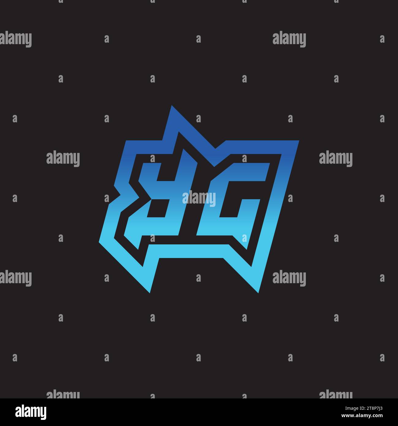 YG initial inspiration logo design esport and gaming clan ideas Stock ...