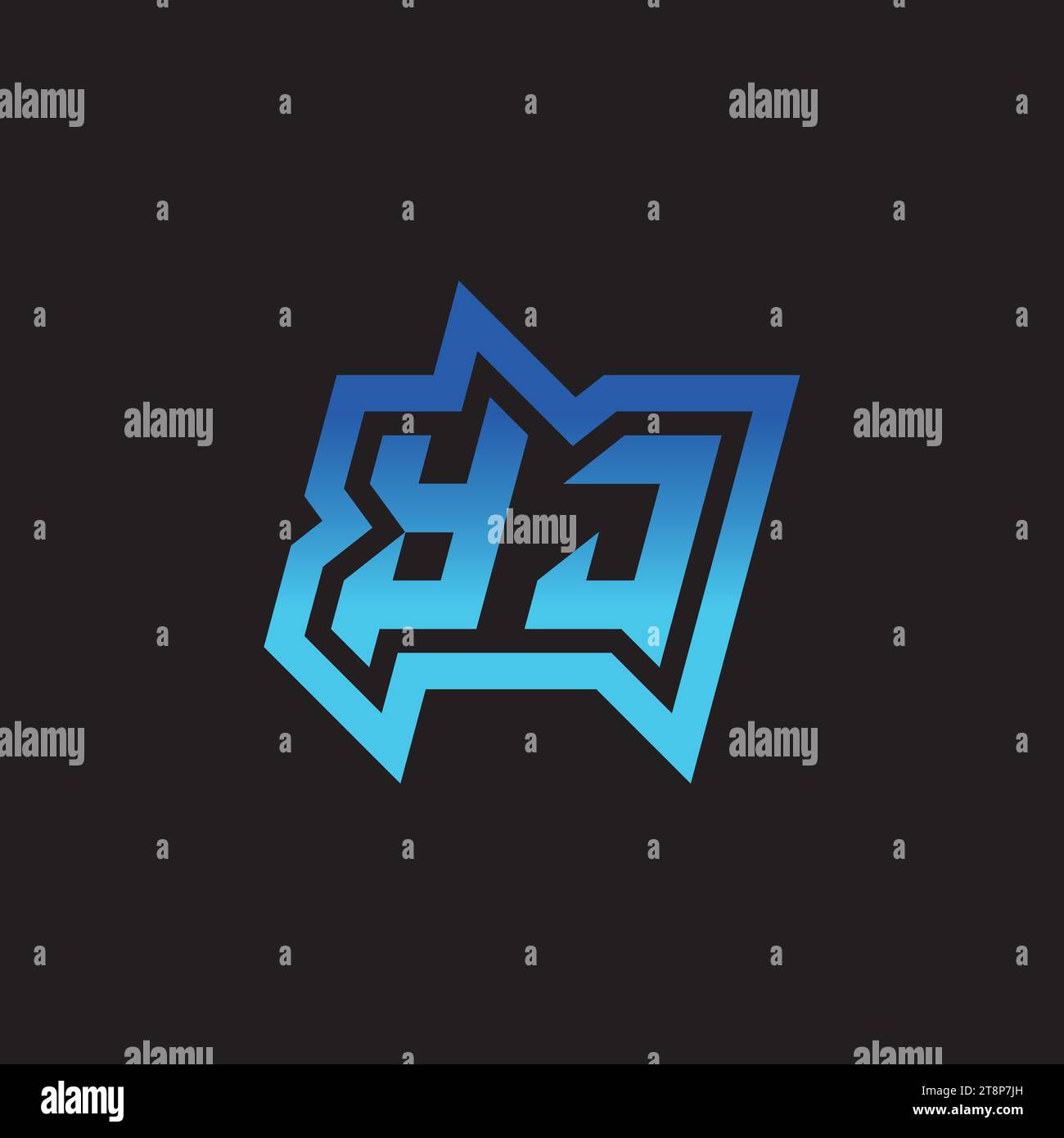 YJ initial inspiration logo design esport and gaming clan ideas Stock ...