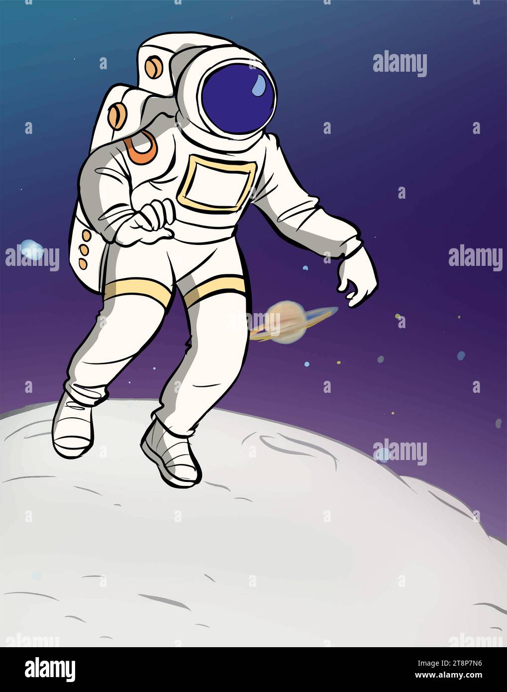 space and astronaut cartoon vector Stock Vector Image & Art - Alamy