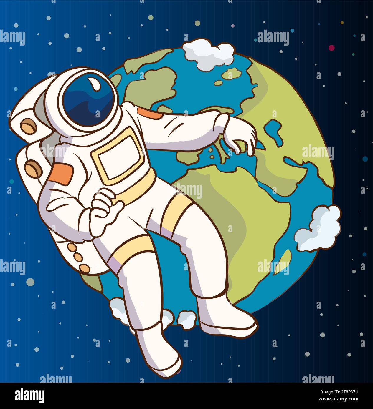 space and astronaut cartoon vector Stock Vector Image & Art - Alamy