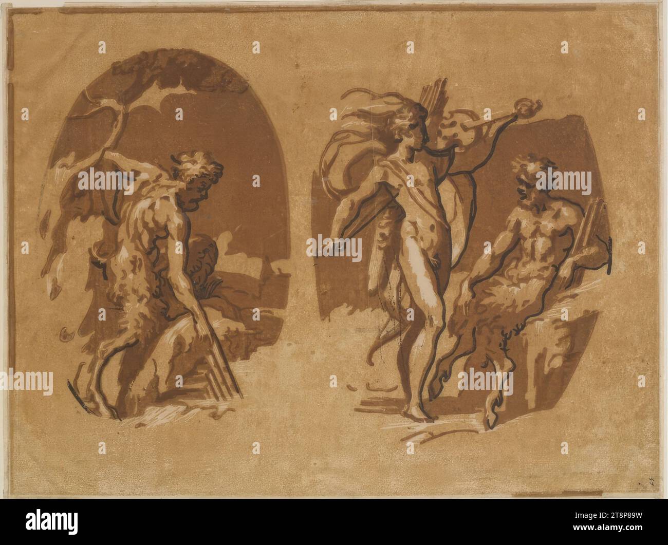 Pan; Apollo and Marsyas, Ugo da Carpi (Carpi near Ferrara around 1480 ...