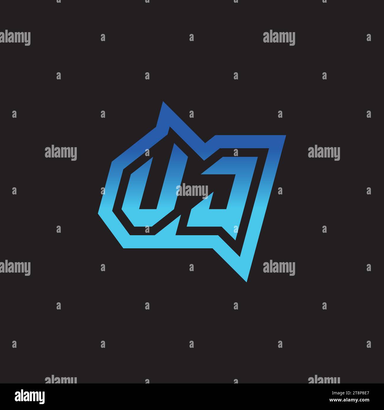 VJ initial inspiration logo design esport and gaming clan ideas Stock ...